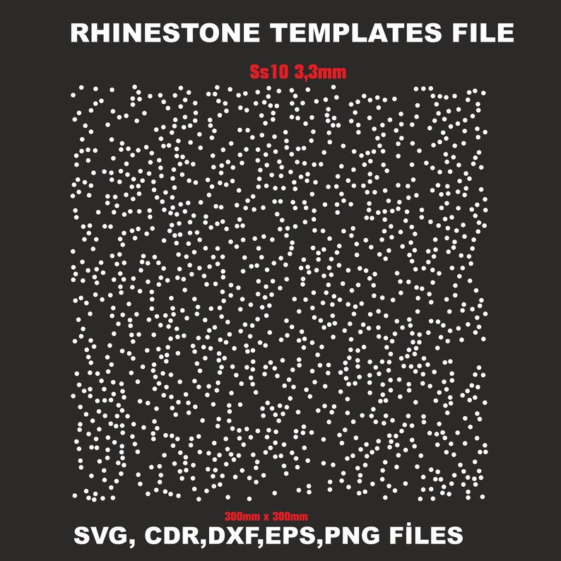 Rhinestone Sheet 3 Set Random Templates 30cm 12x12,ss6, Ss10, Ss16 ...