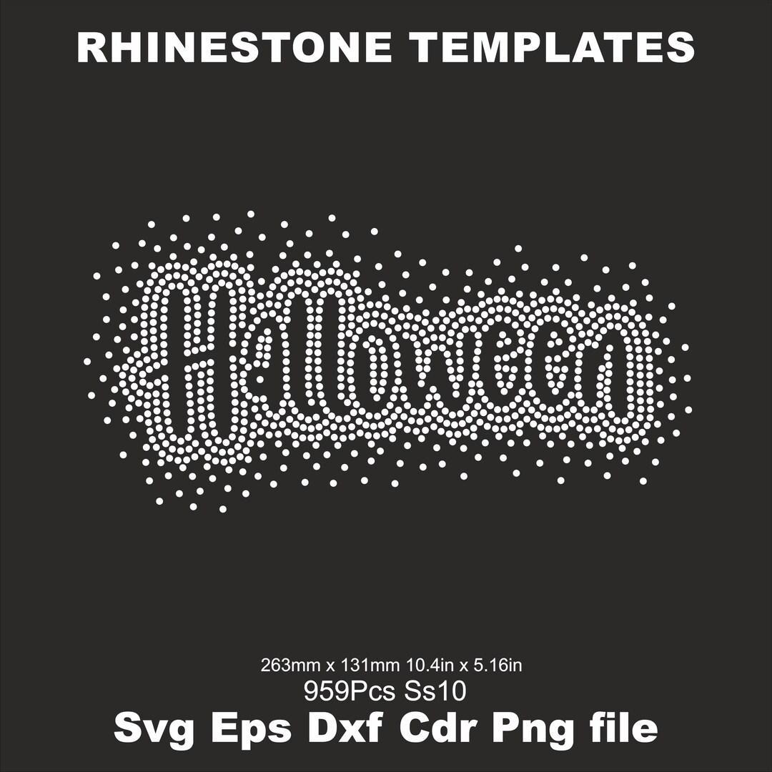 Rhinestone Halloween Scatter Templates Svg Ss10,rhinestone Gift to ...