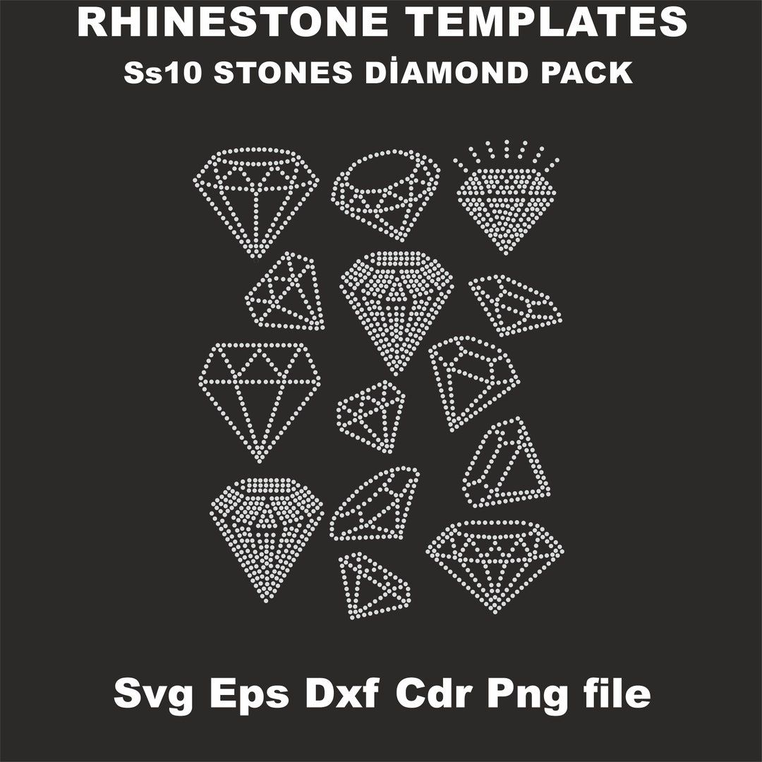 Rhinestone Template, Diamond Bundle, Ss10 Diamond Crystal Bundle ...
