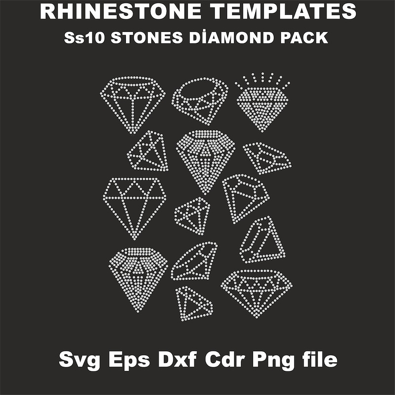 Rhinestone Svg Diamond - Etsy