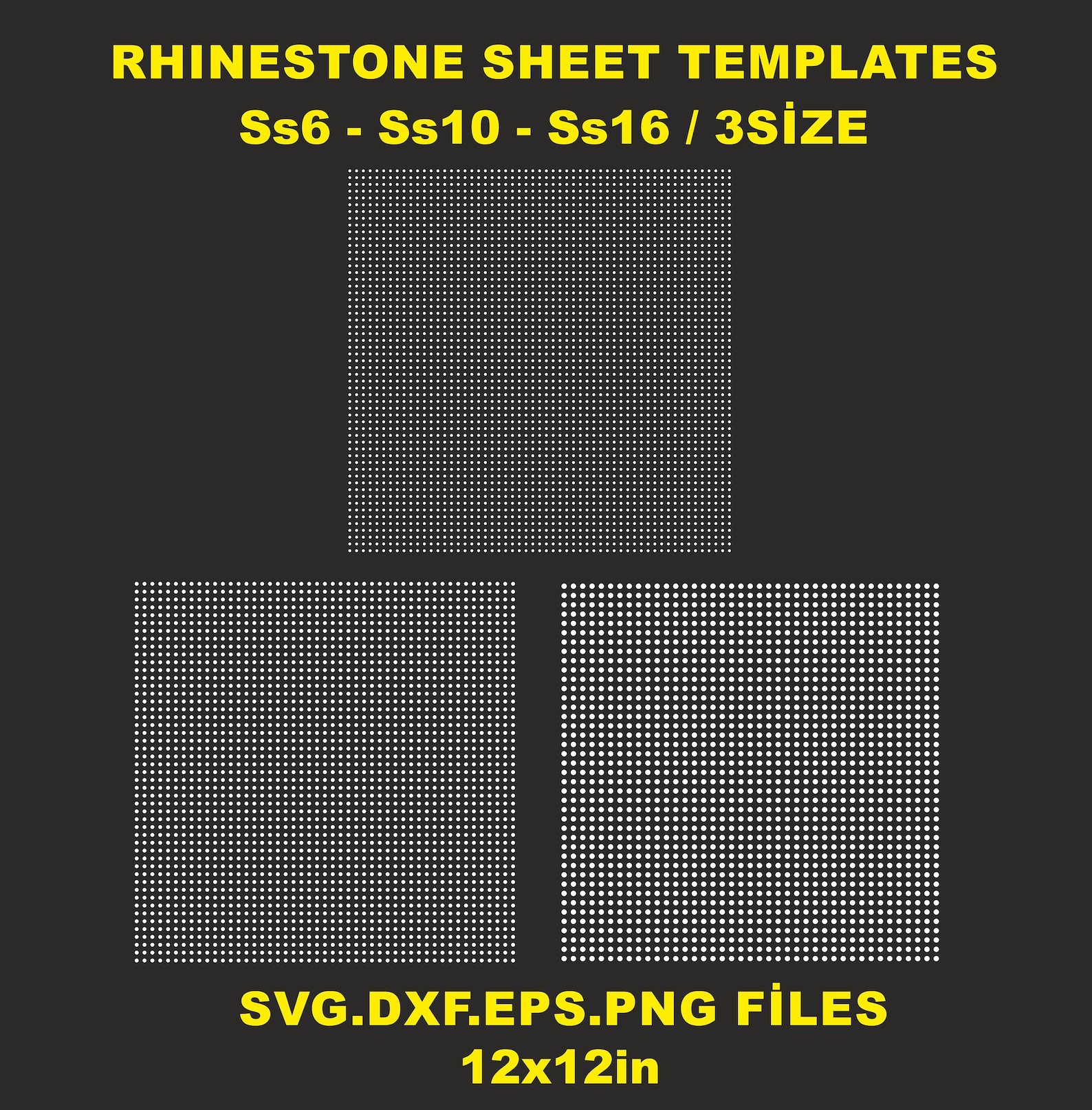 Rhinestone Tumbler Templates Sheet 30cm 12x12 Ss6 Ss10 Ss16 3size ...