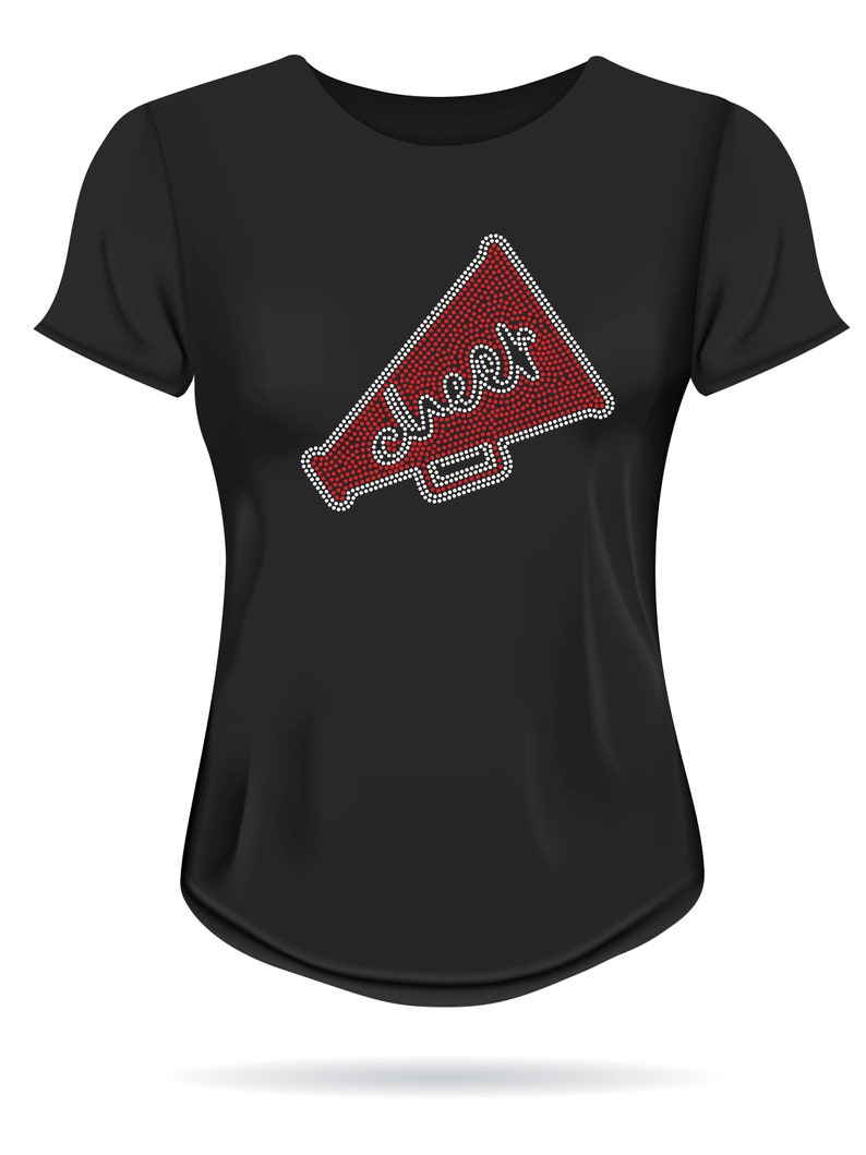 Cheer Megaphone Rhinestone Template SVG: SS10 Iron on (digital Download ...
