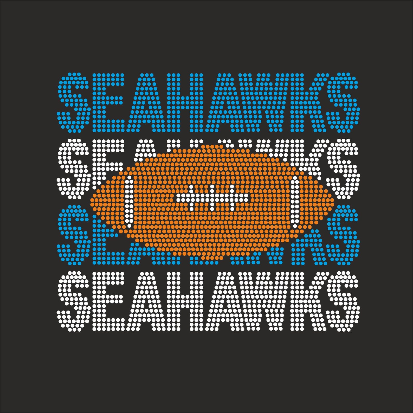 Seahawks Rhinestone Template Svg Ss10 - Seahawks Football Rhinestone ...