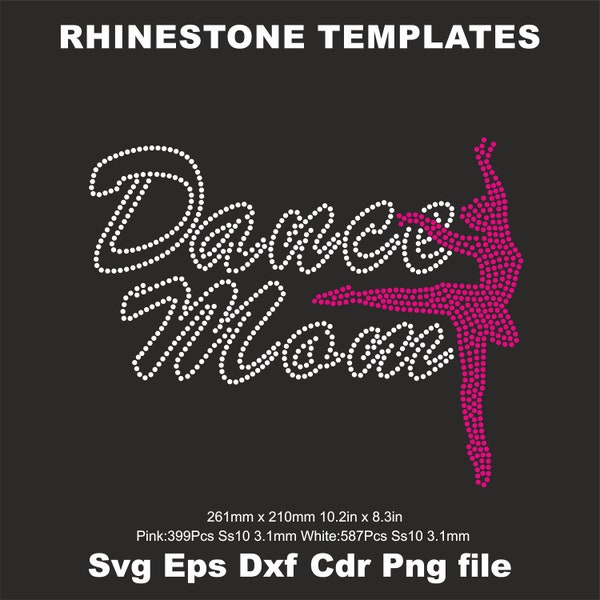 Rhinestone Dance Mom Svg - Etsy