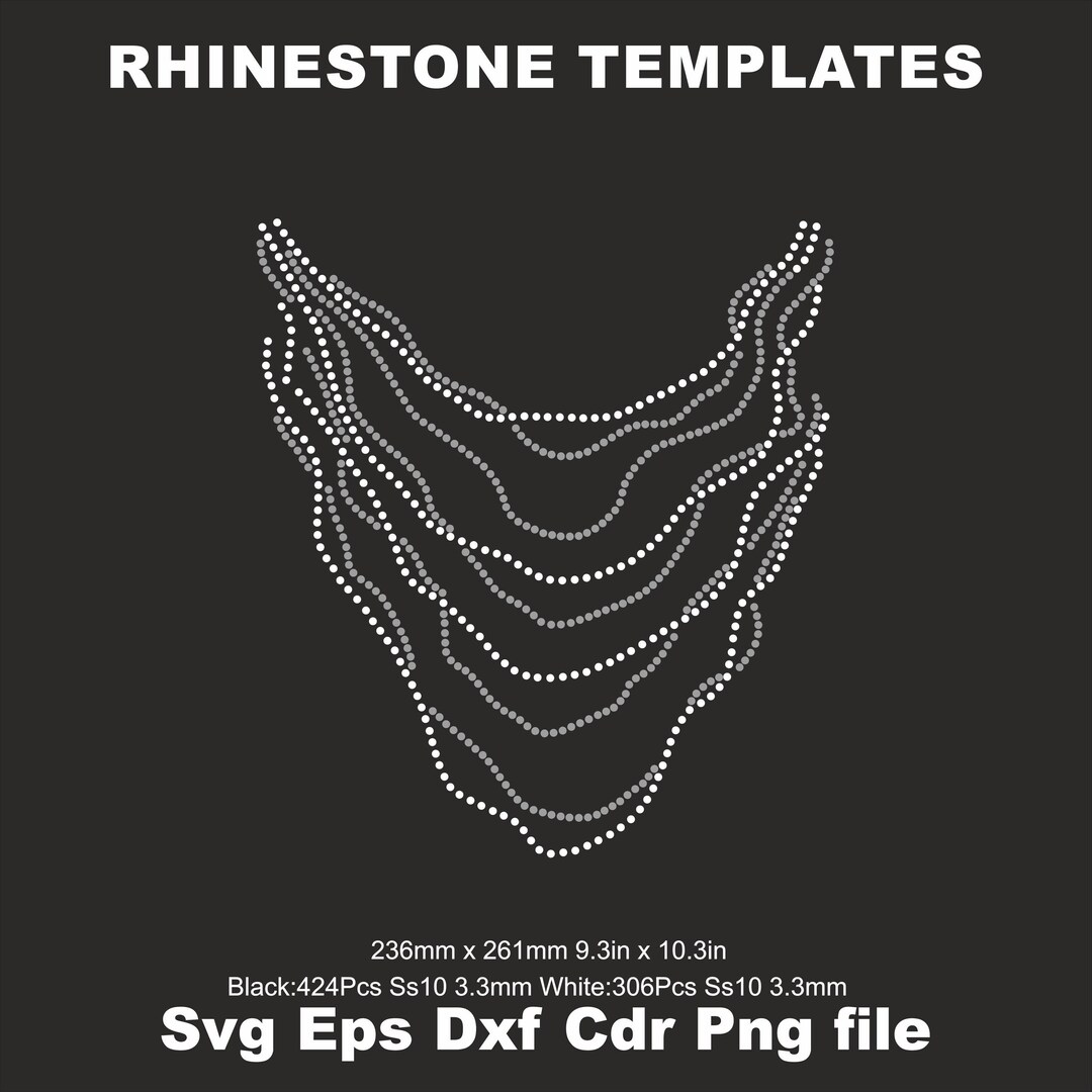 NECKLACE Rhinestone Svg Rhinestone CHAIN Template Collar Ss10 Ss16 Cut ...