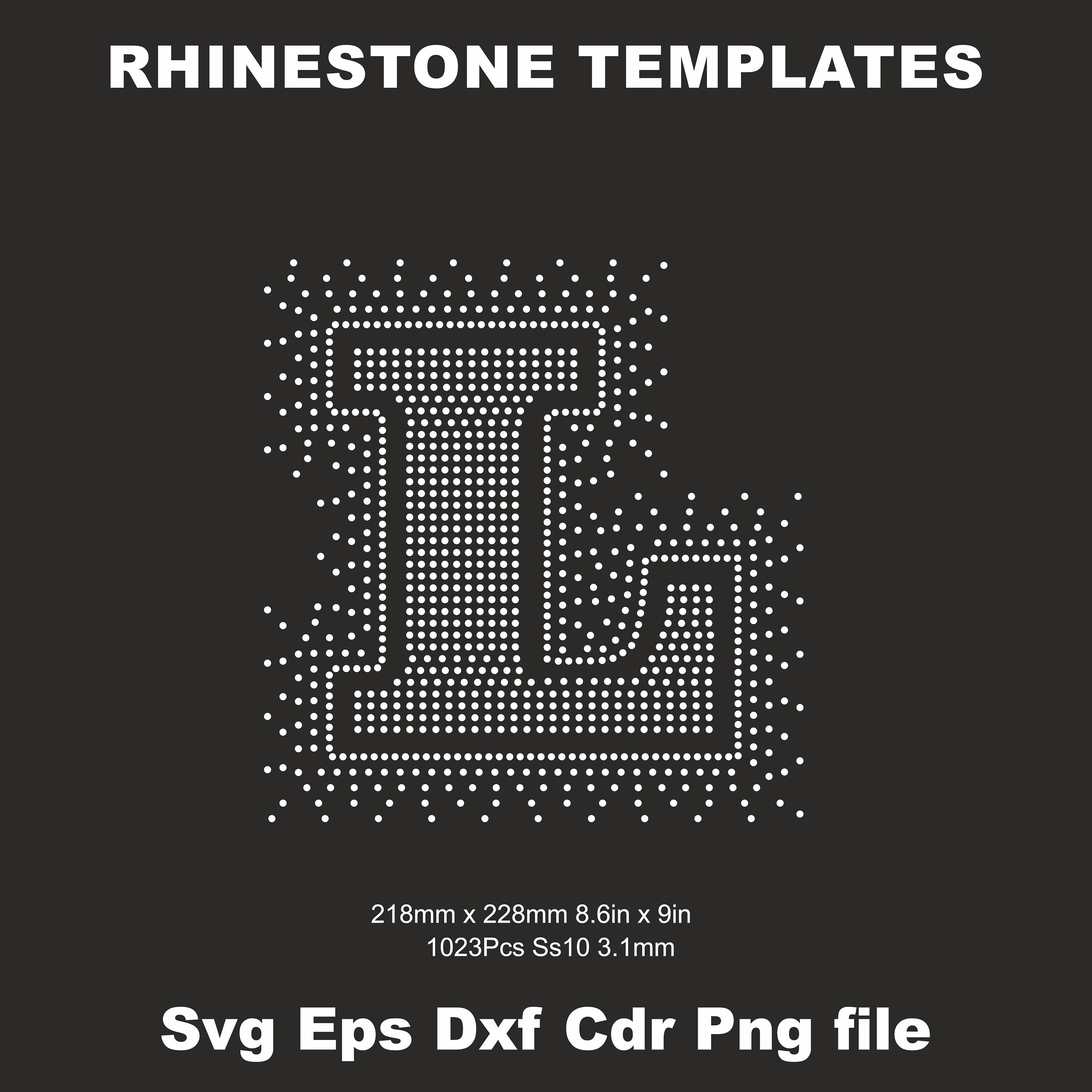 Rhinestone Letter L Template 9inch SS10 SVG Cut File ,alphabet L ...