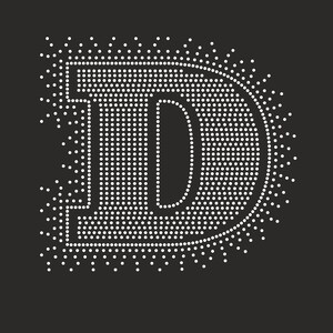 Rhinestone Letter D Template 9inch SS10 SVG Cut File ,alphabet D ...