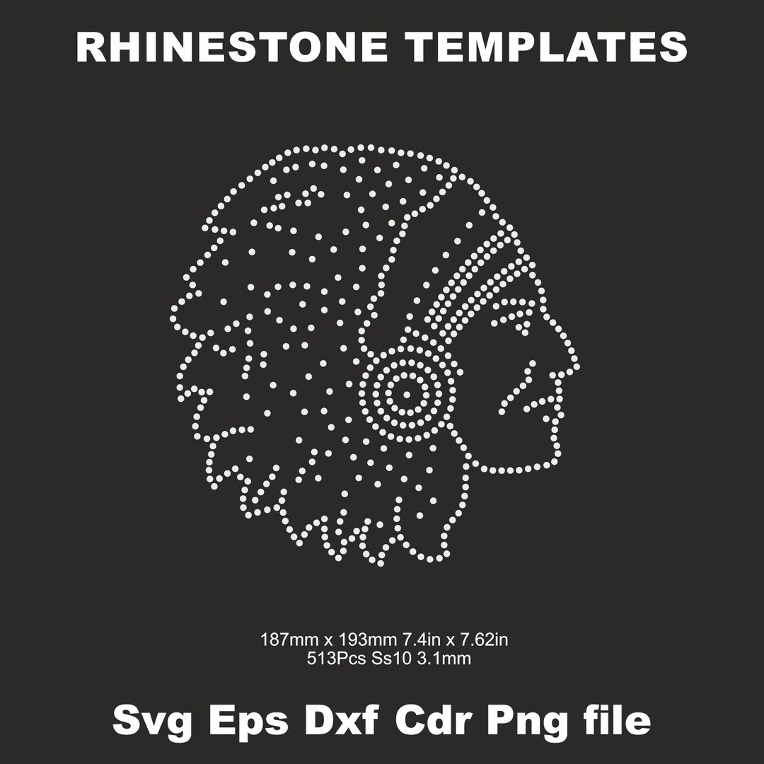Native American Warrior Rhinestone Template SVG Ss10,İndian Rhinestone ...