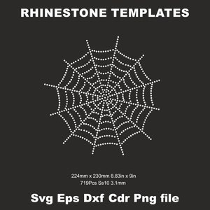Spider Web Rhinestone Templates Svg Ss10,spider,rhinestone Cobweb ...