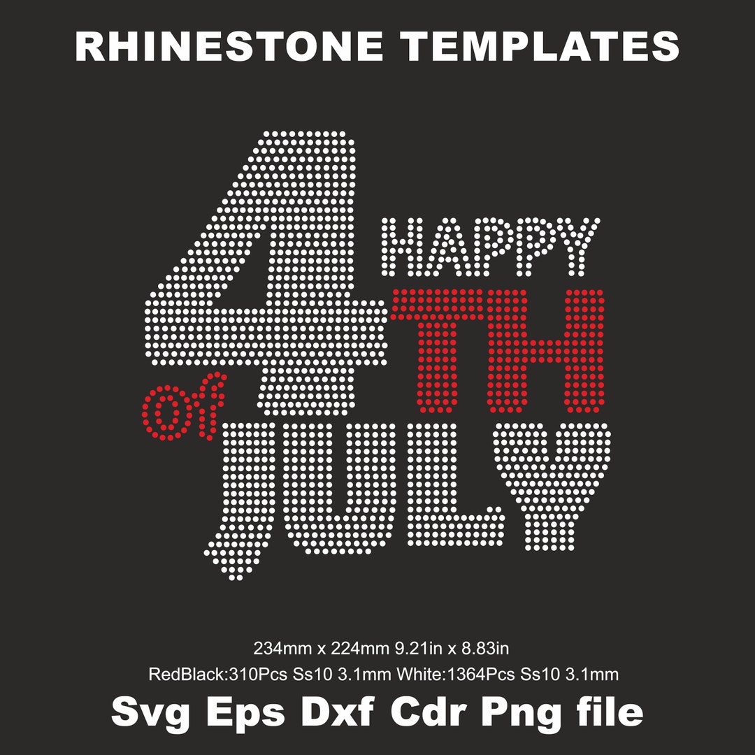 4th June Rhinestone Template Svg,rhinestone Juneteenth Gift,t Shirt ...