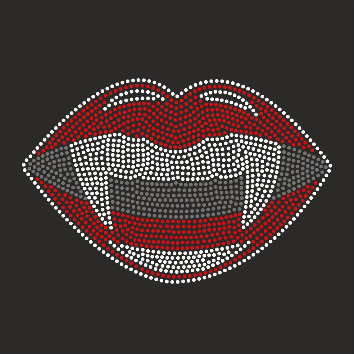 Vampire Lips Rhinestone Templates Svg SS10, Vampire Lips Iron on ...
