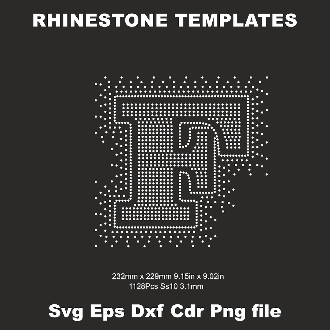 Rhinestone Letter F Template 9inch SS10 SVG Cut File ,alphabet F ...