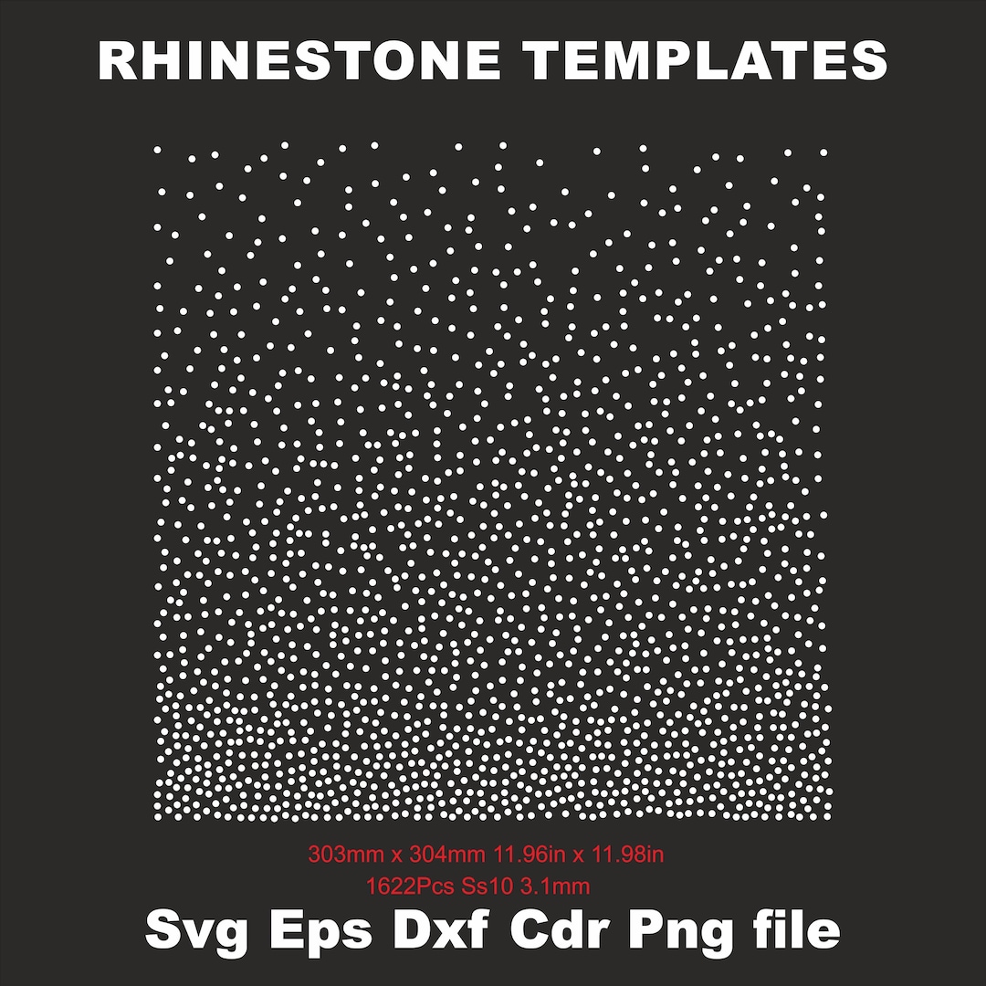 Rhinestone Scattered Pattern Ss10, Rhinestone Sheet 30cm 12inx12in Ss10 ...