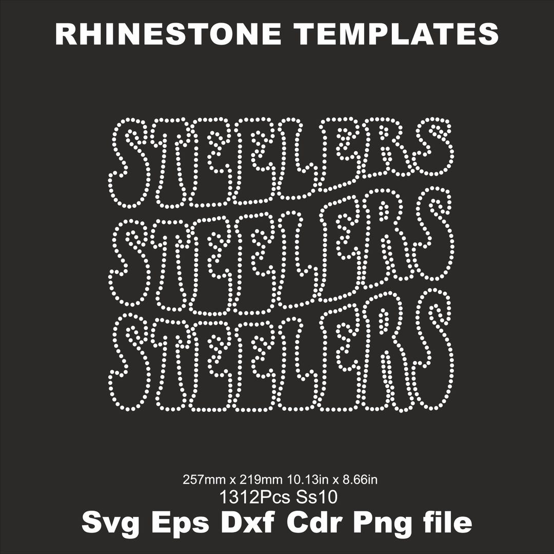 Steelers Football Rhinestone Template Svg Cut File Steelers Ss10 ...
