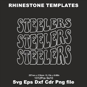 Steelers Football Rhinestone Template Svg Cut File Steelers Ss10 ...