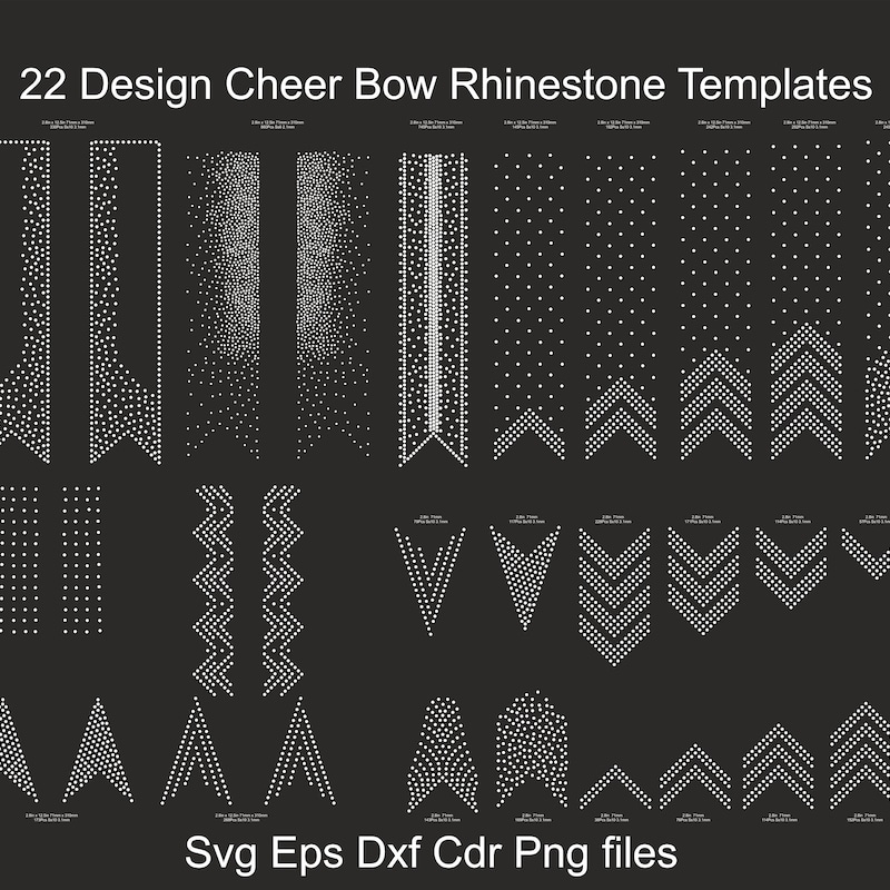 Rhinestone Svg 3inch Bow - Etsy