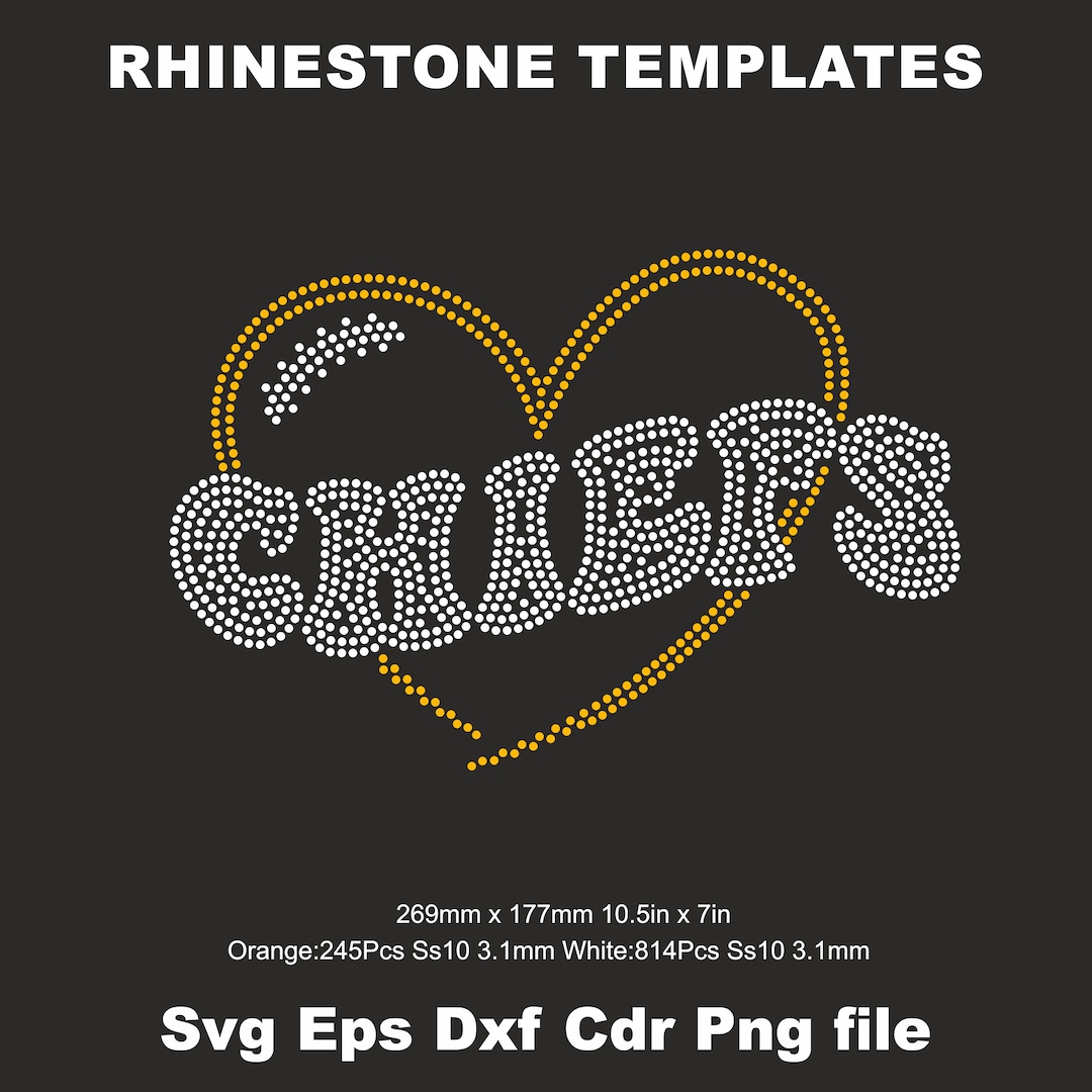 Chiefs Heart Rhinestone Template,cheerleader Fan,leotard,gradient Fill ...