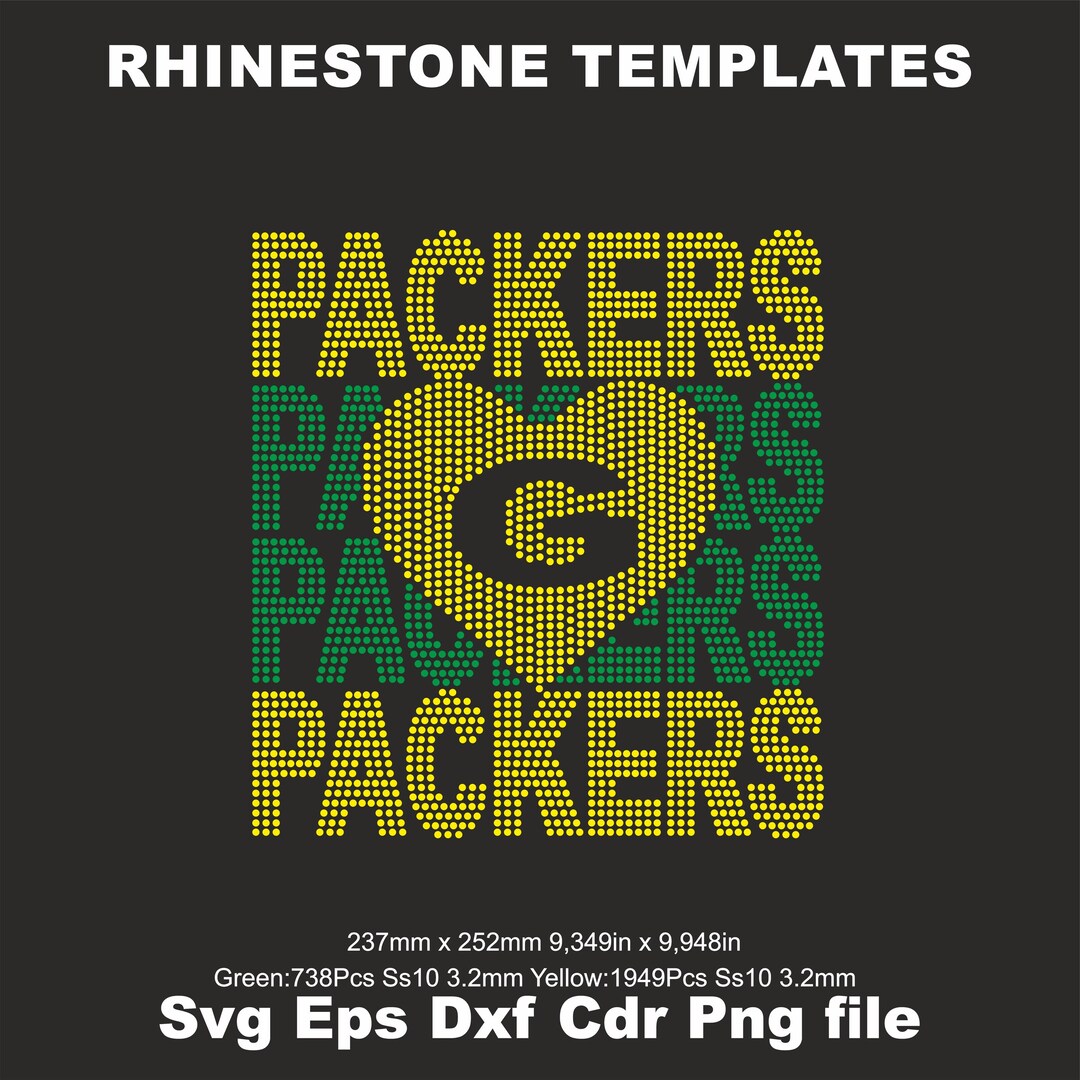 Packers Rhinestone Templates SS10 - Packers Football Sports Bra Iron on ...