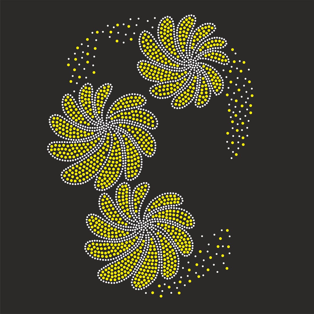 Dress Flowers Rhinestone Template,rhinestone Collar Daisy Dress Cut Ss6 ...