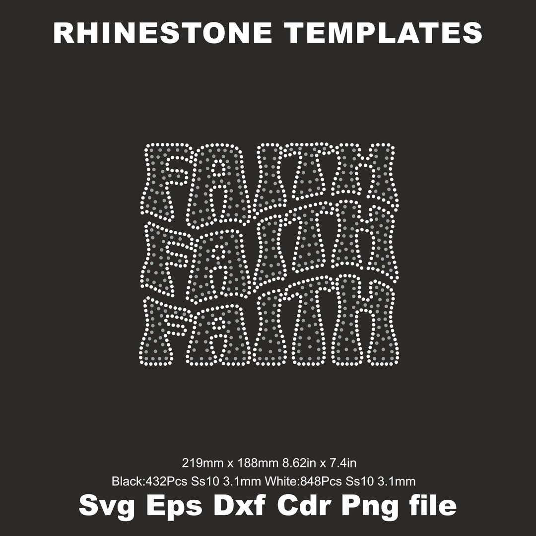 Faith Rhinestone Svg Template Design Ss10,faith Shirt Template ...