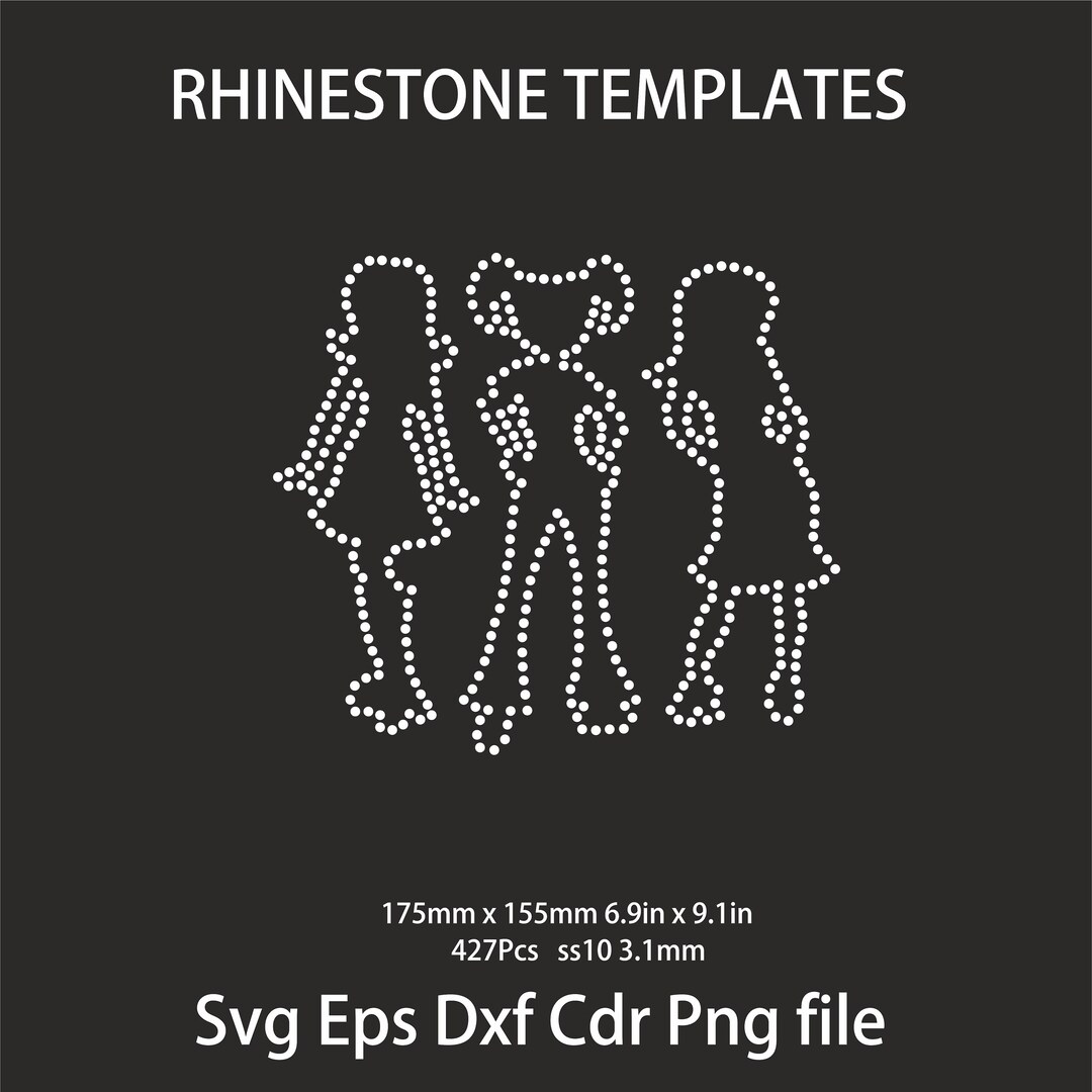 Rhinestone Girls Template,dance Rhinestone Template, SS10 Women ...