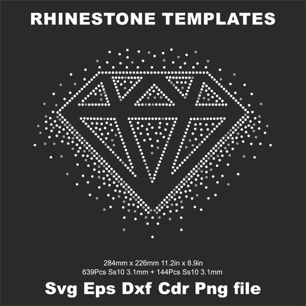 Rhinestone Svg - Etsy