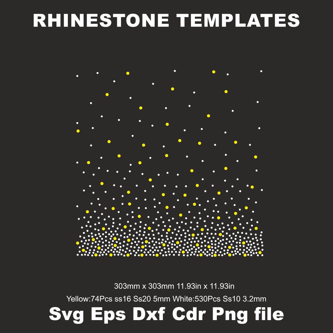 Scattered Pattern Rhinestone 30cm 12x12 Ss10 Ss20 Ss16,rhinestone ...