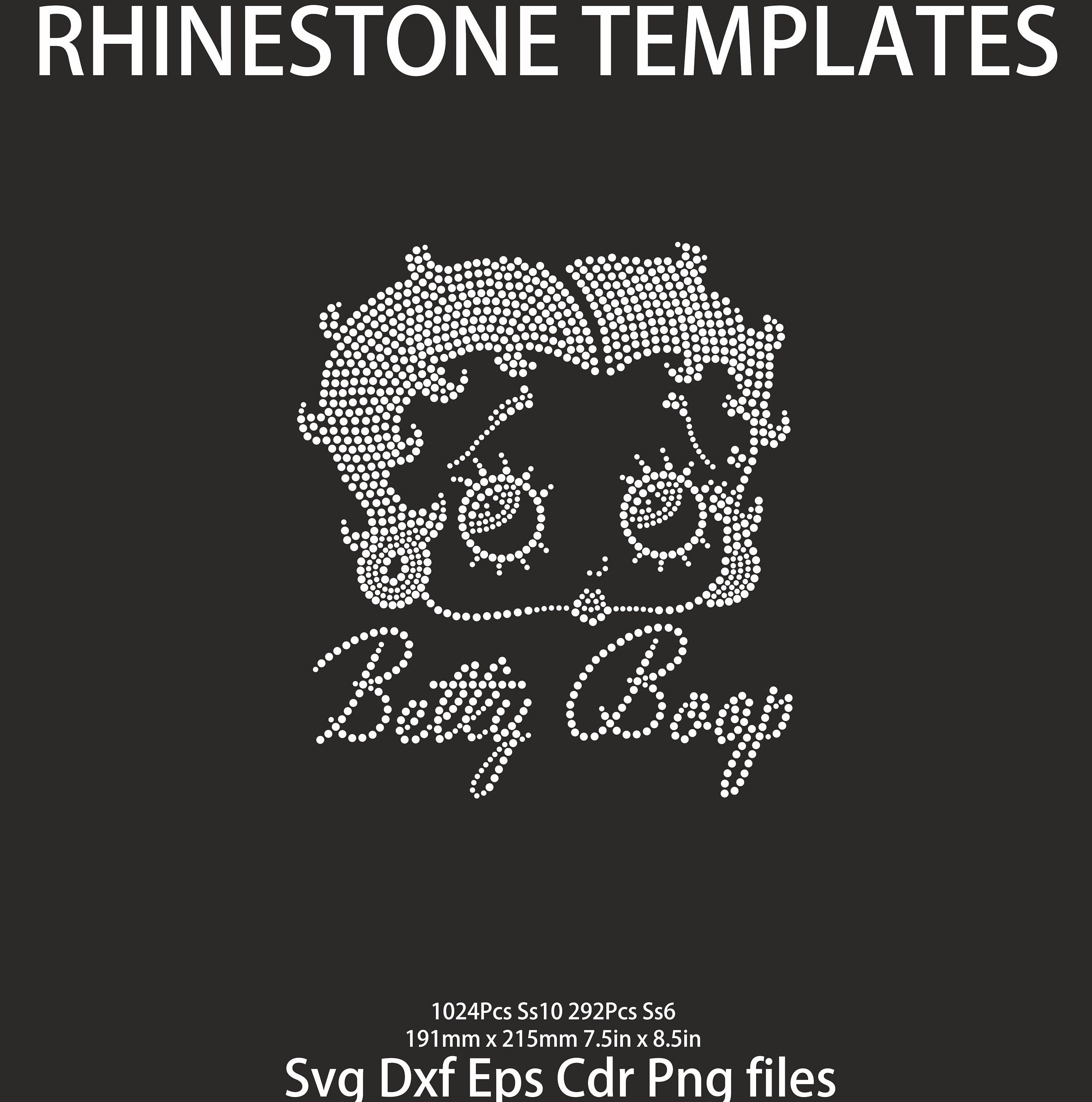 Classic Betty Boop Rhinestone Template SVG Template Cut - Etsy