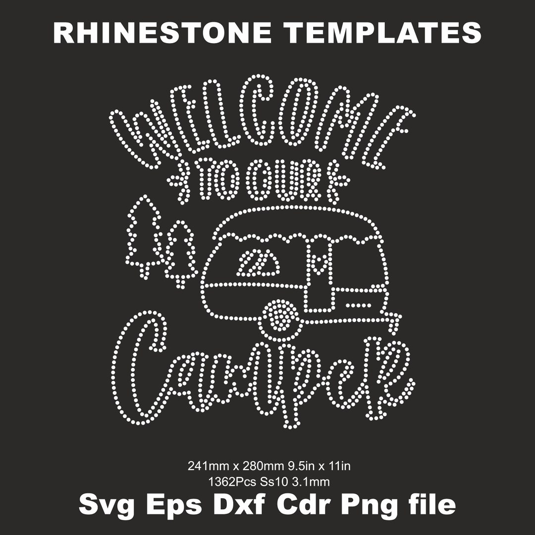 Camper Rhinestone Template,caravan T Shirt Design,rhinestone Camper ...