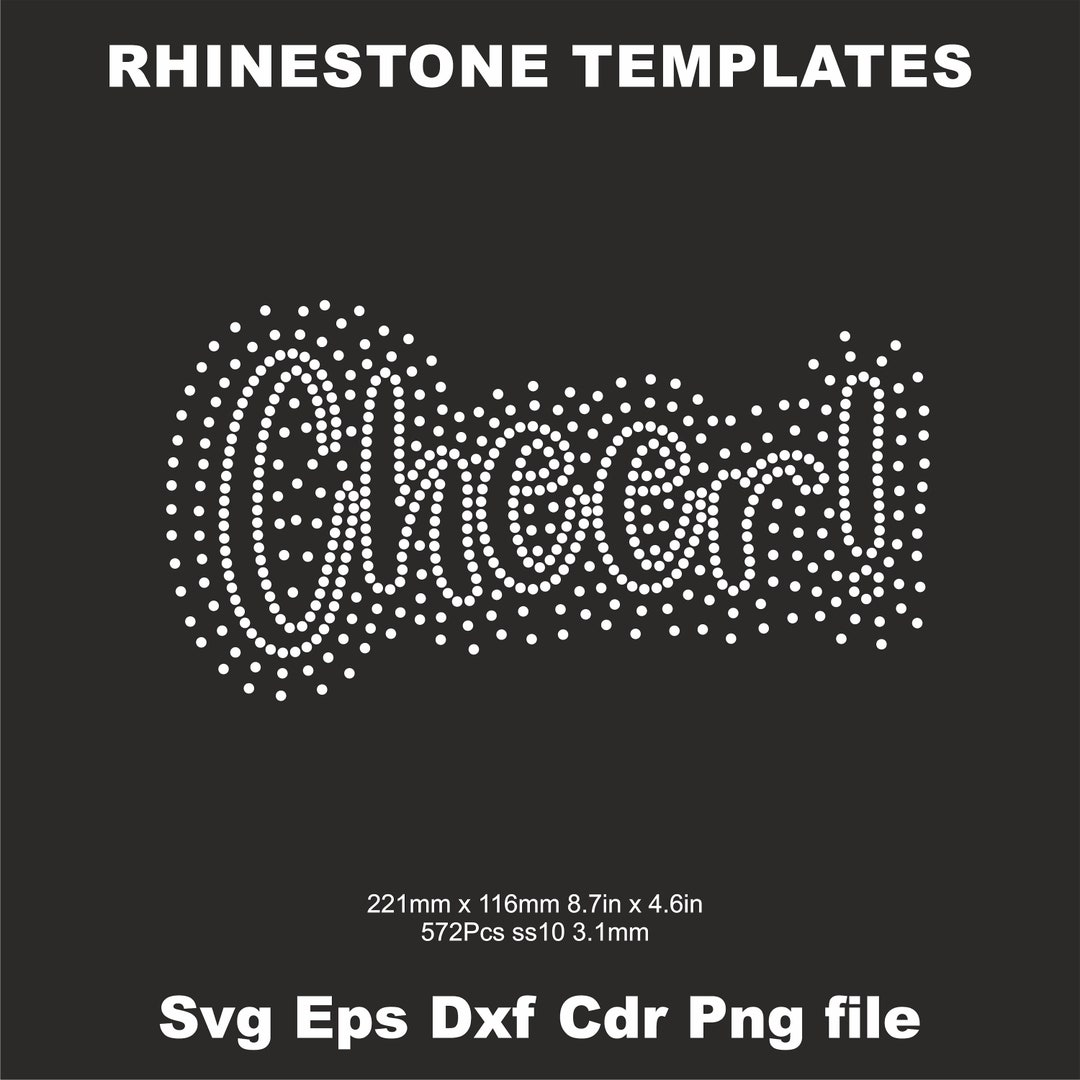 Cheer Rhinestone Template Ss10,rhinestone Cheer Woman Shirts Svg Sport ...