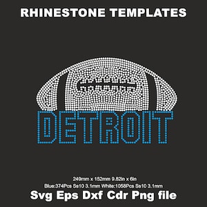 Detroit Rhinestone Template Ss10 Svg,detroit Cheer Woman Shirts Svg ...