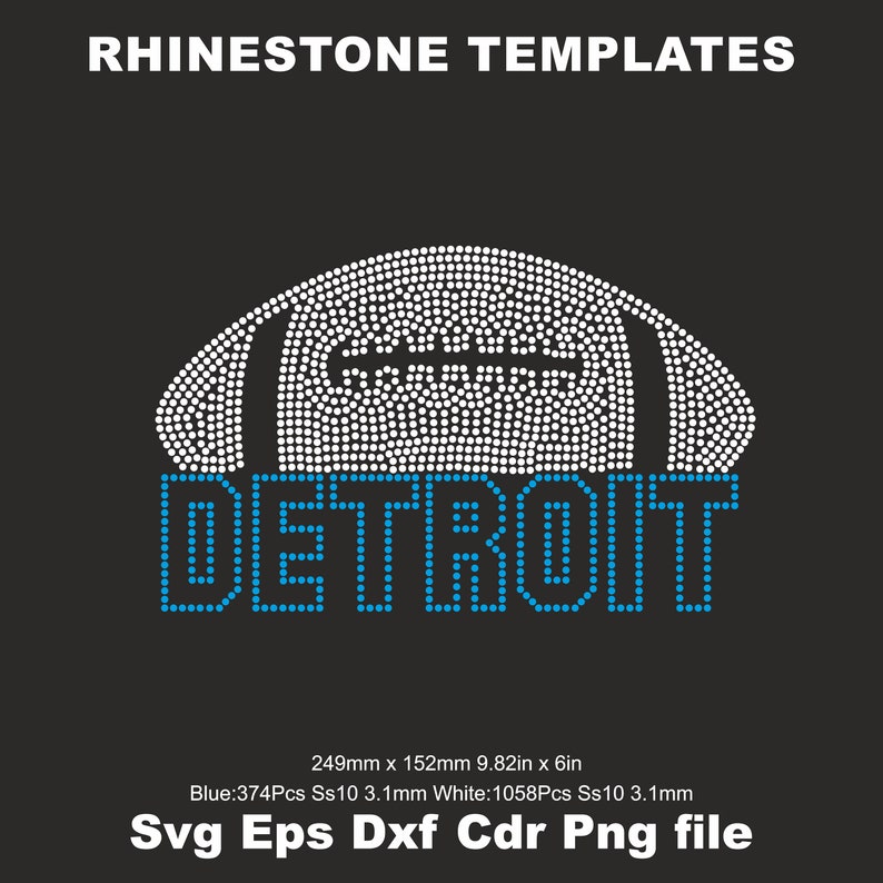 Detroit Rhinestone Template Ss10 Svg,detroit Cheer Woman Shirts Svg ...