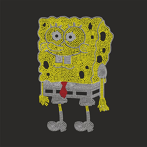 Spongebob Rhinestone Template - Etsy