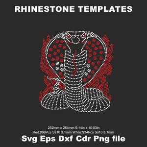 Snake Rhinestone Ss10 Template SVG, Cobra Rhinestone Gift,t Shirt Ss10 ...