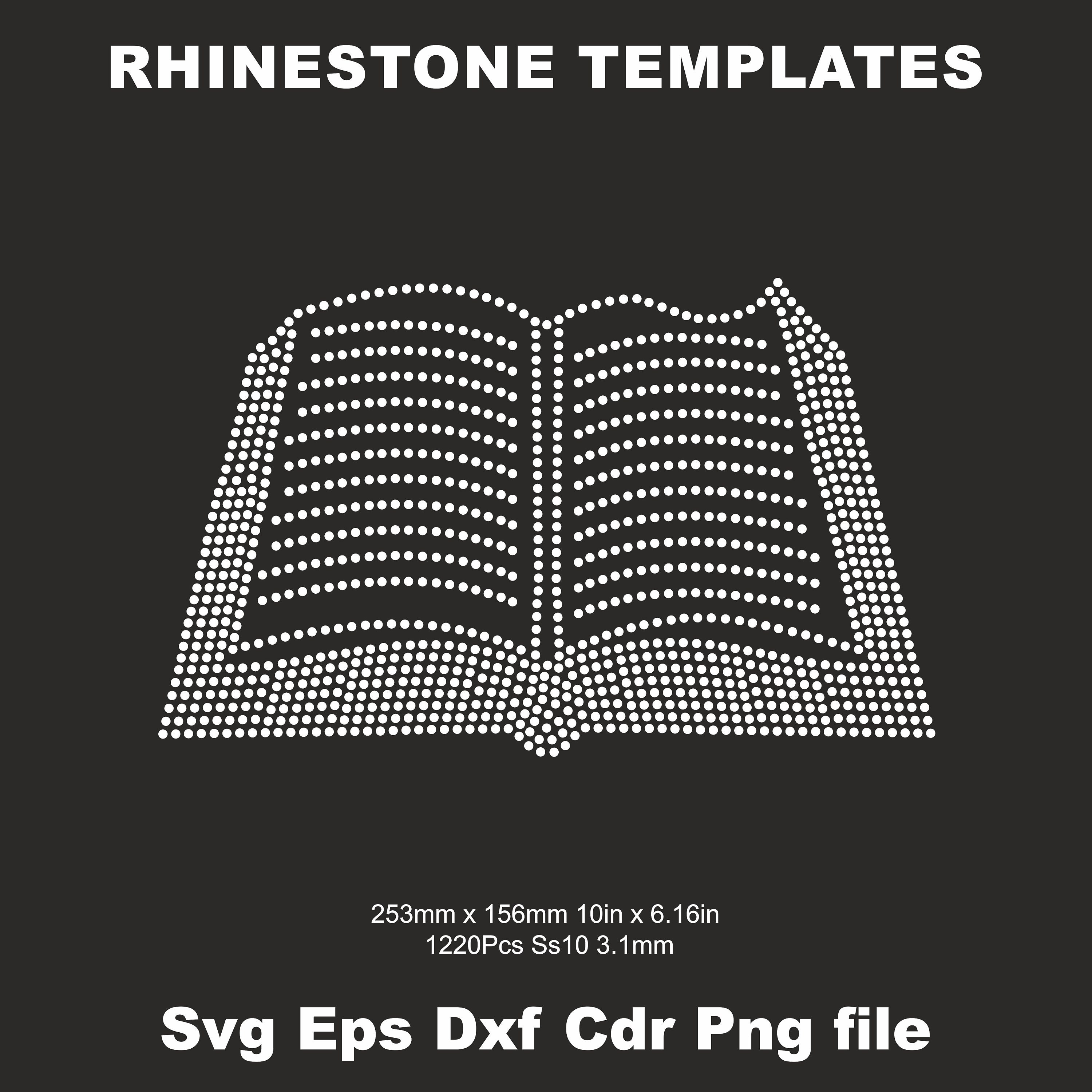 Book Rhinestone Templates Design SVG SS10 ,notebook Rhinestone, Book ...