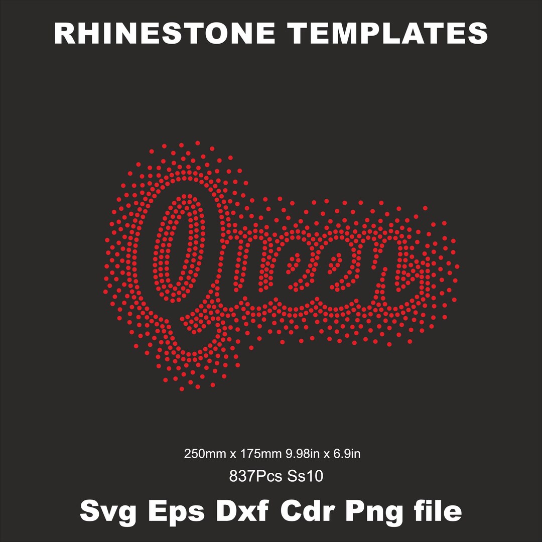 Queen Rhinestone Scattered Svg Template Ss10 Birthday Gifts,gifts for ...