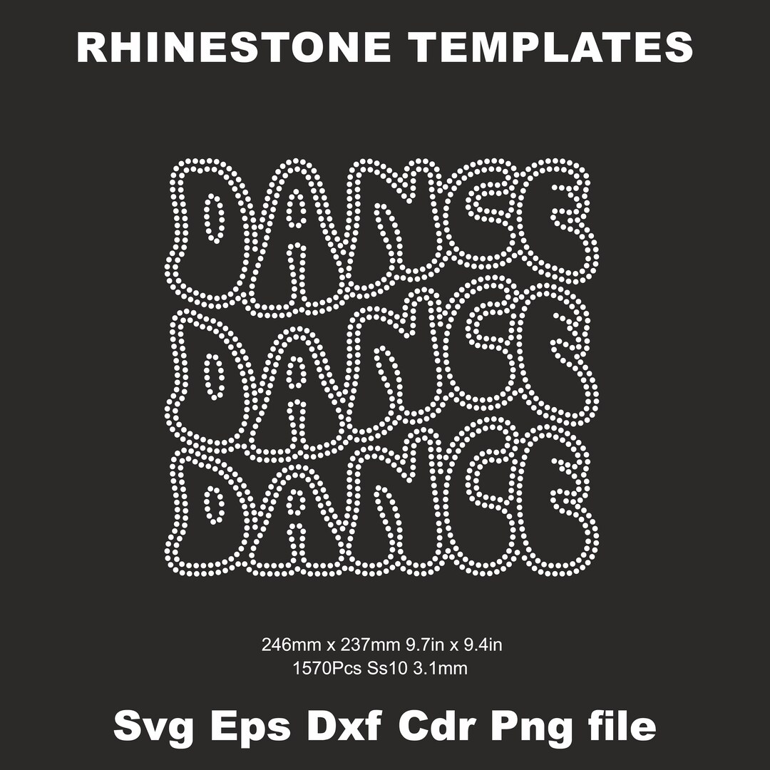 Dance Rhinestone Template SVG Ss10,dance Svg Template,cheerleader ...