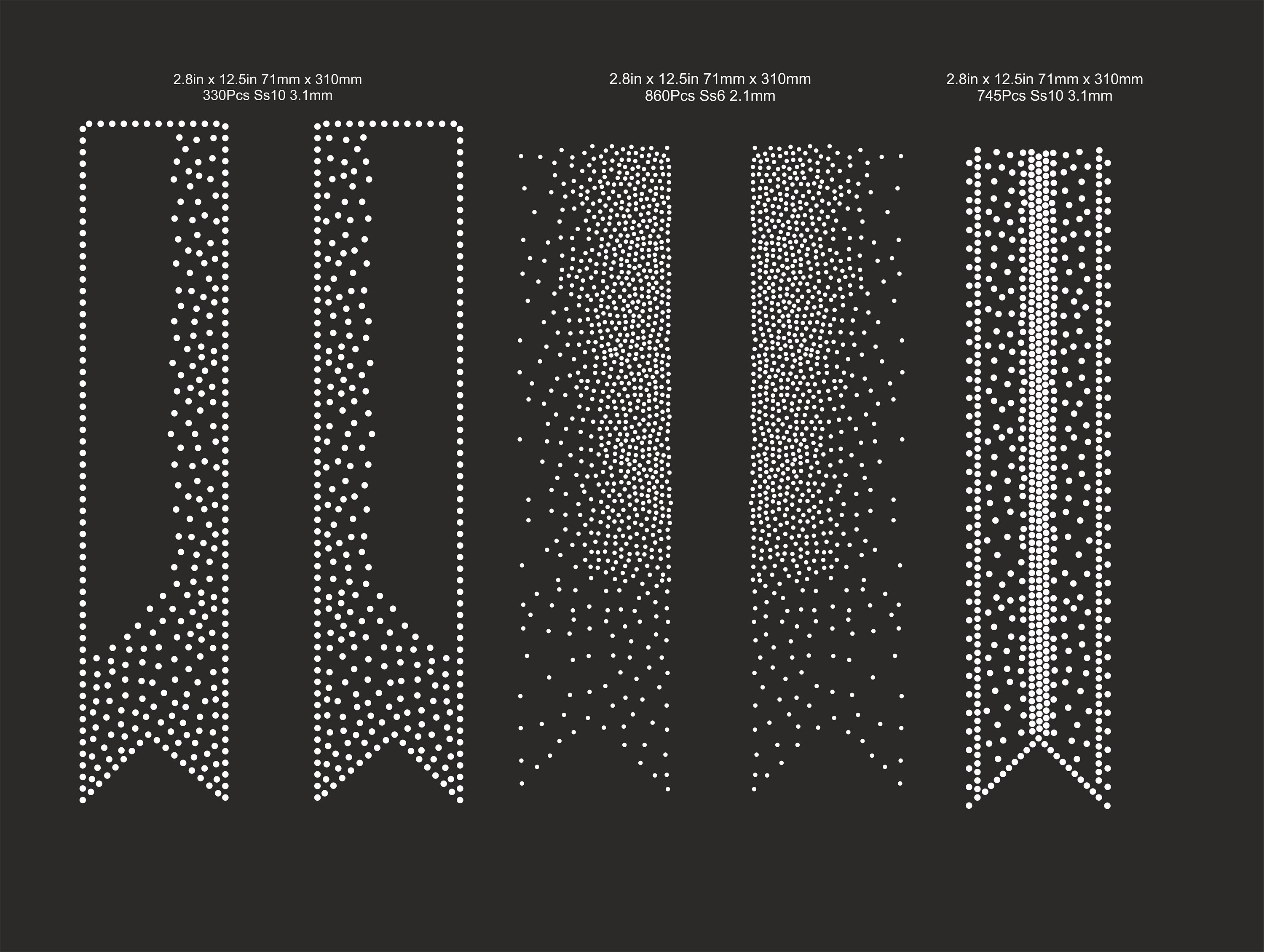 22 Cheer Bow Rhinestone Templates Ss10 and Ss6 Size - Etsy