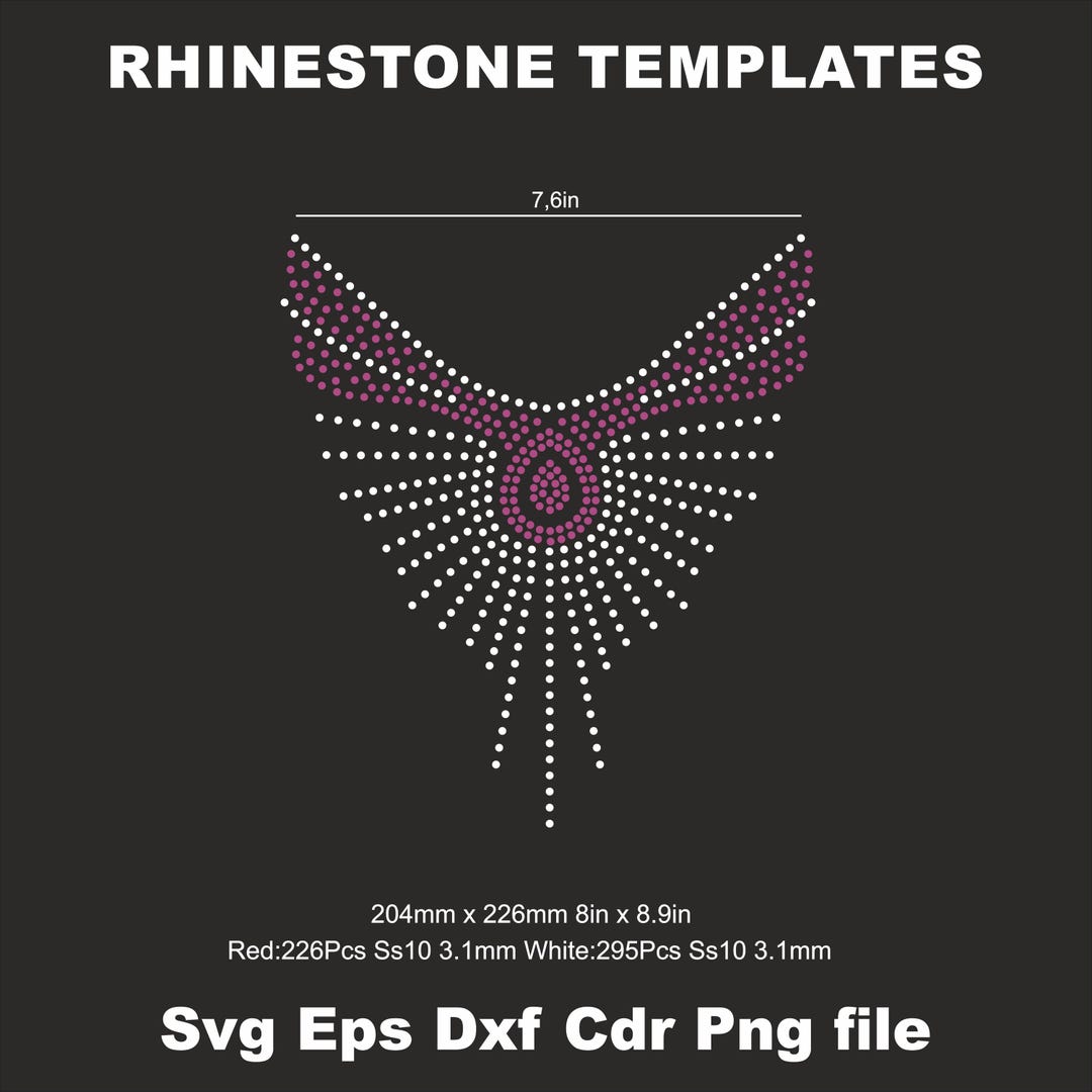 Rhinestone Collar Necklace Templates Ss10,collars, Choker, Neck ...