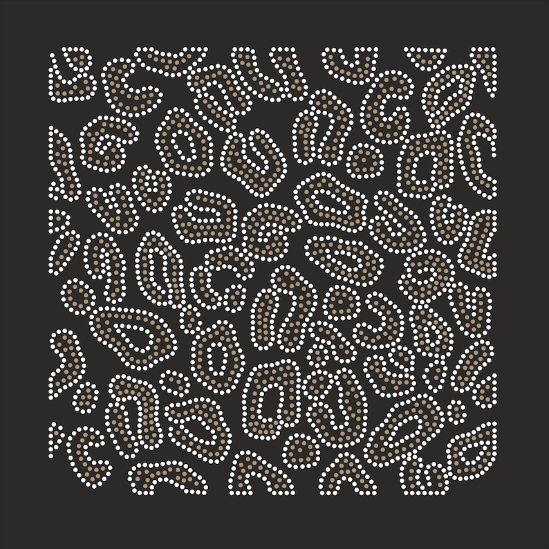 Rhinestone Leopard Pattern Templates 30cm 12x12,ss10,hotfix Design ...