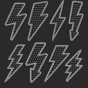 Rhinestone Lightning Bolt Bundle Template,lightning Rhinestone,ss10 ...