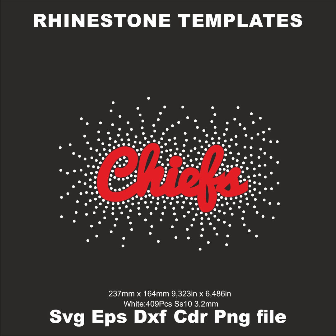 Chiefs Rhinestone Template Svg Ss10,cheerleader Chiefs Sport Bra Girl ...