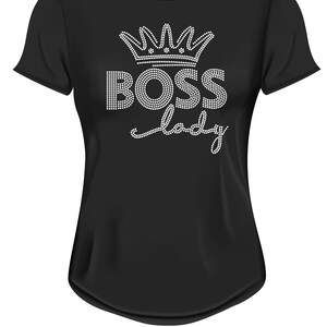 Boss Lady Rhinestone Template Ss10,crown Rhinestone Template,rhinestone ...