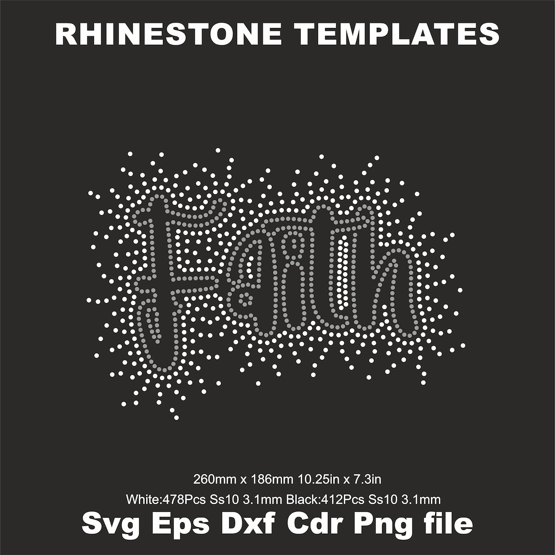 Faith Rhinestone Template Ss10 Svg Starburst Faith Scatter ,faith Iron ...