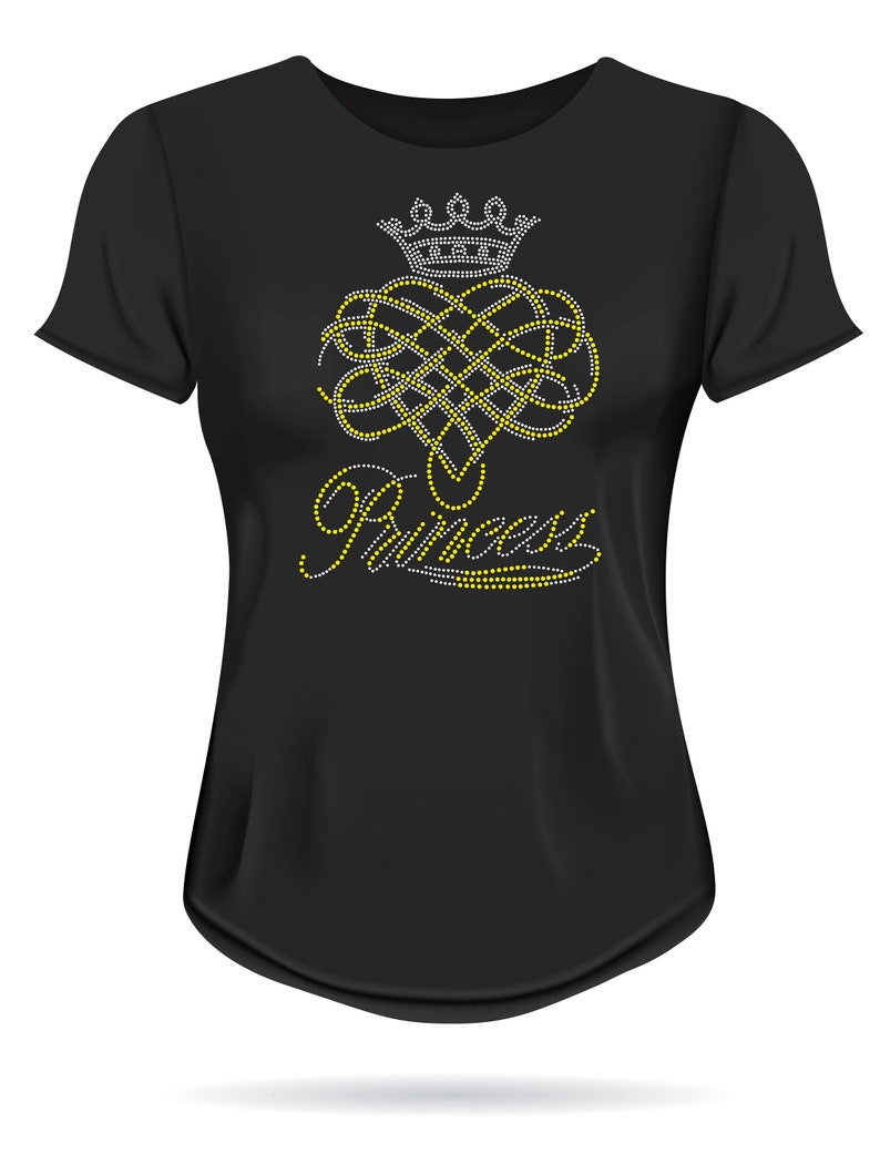 Rhinestone Princess Crown Template Ss10 Ss6-digital Download Rhinestone ...