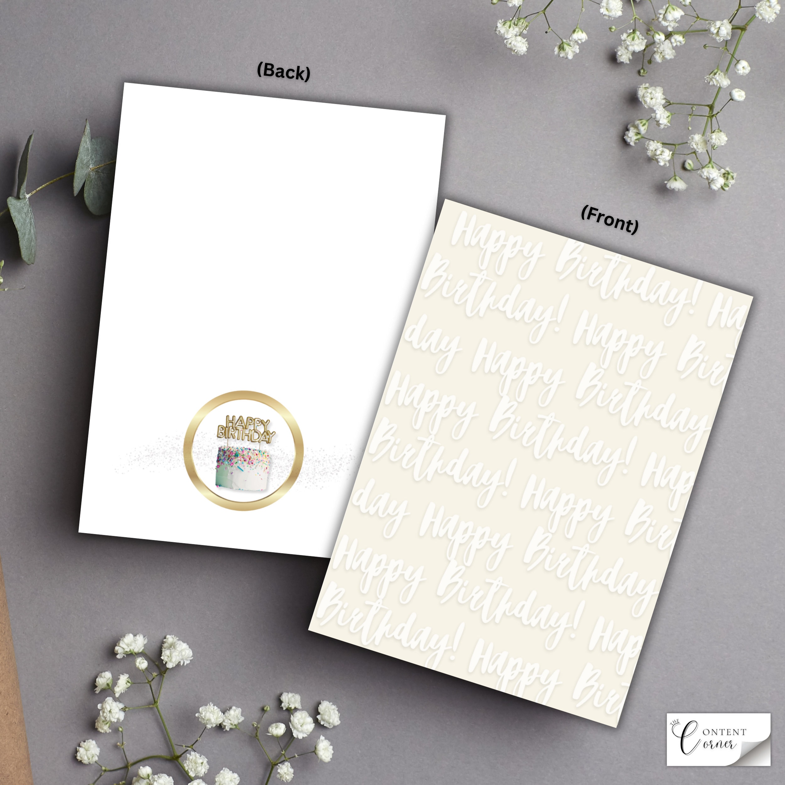 Happy Birthday Card & Envelope, Instant Download - Etsy