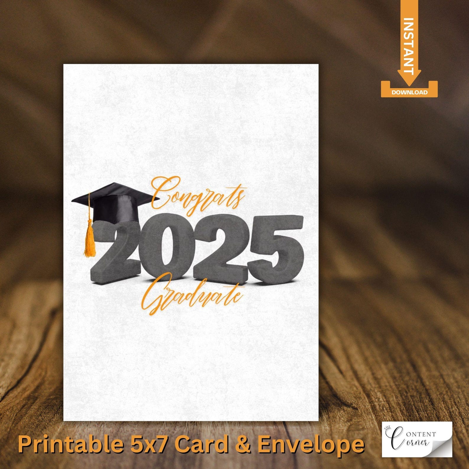 Printable 2025 Graduation Card | Congrats Graduate Card | Instant ...