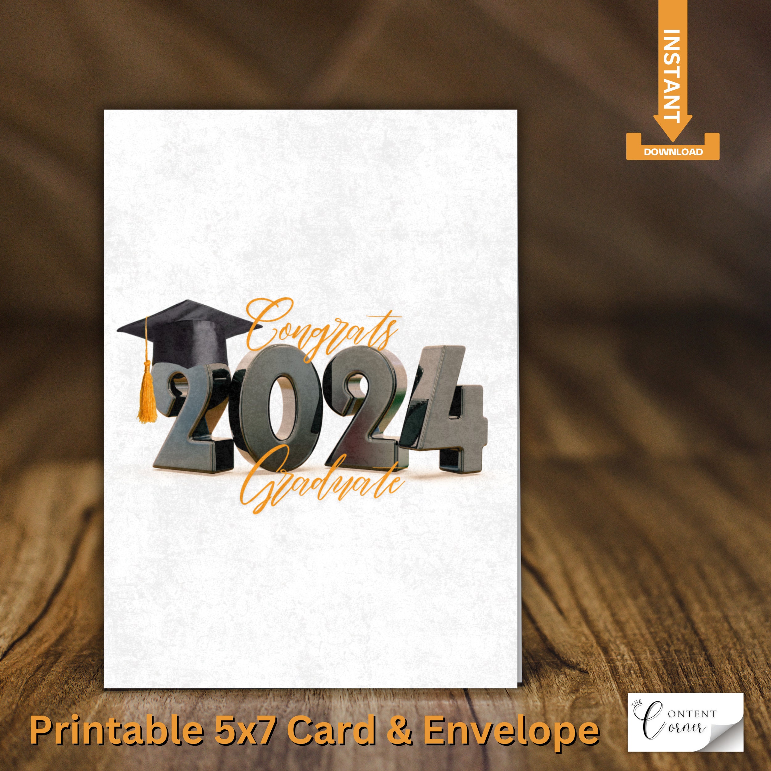 Printable 2024 Graduation Card Congrats Graduate Card Instant Download ...