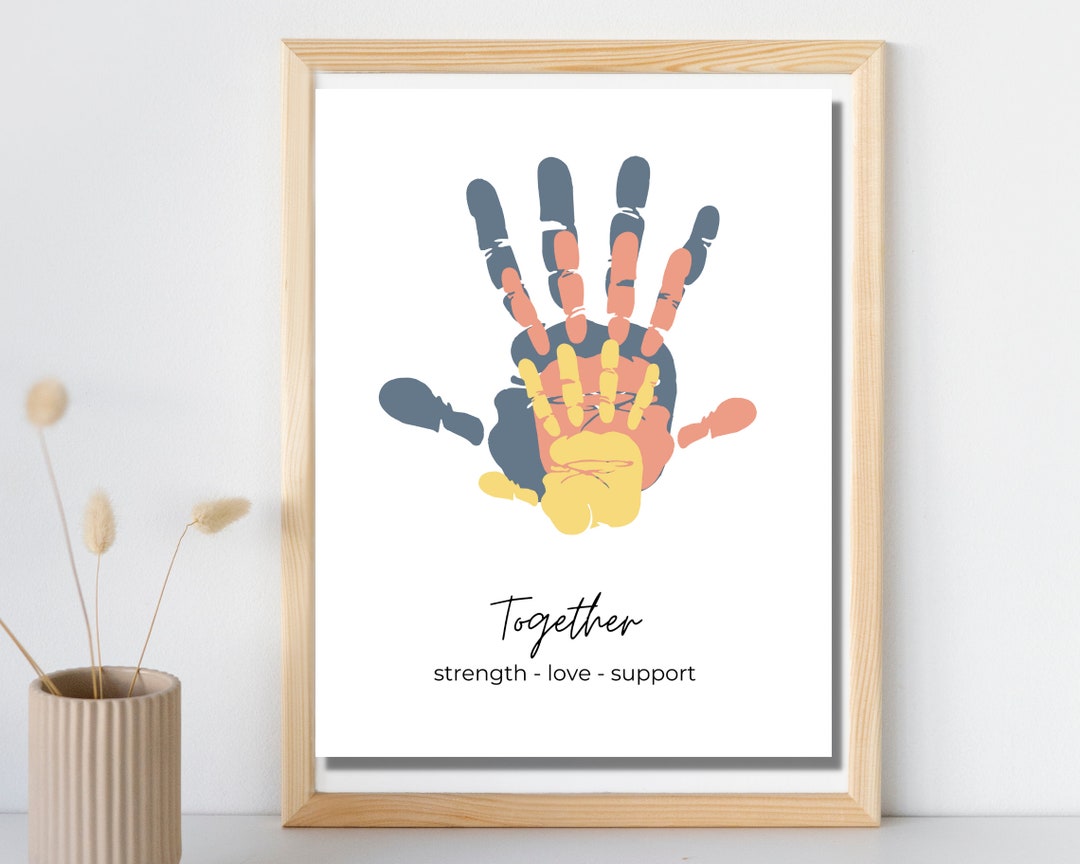 Family Handprint Art, Craft, Printable Decor Art, Digital Print, Family ...