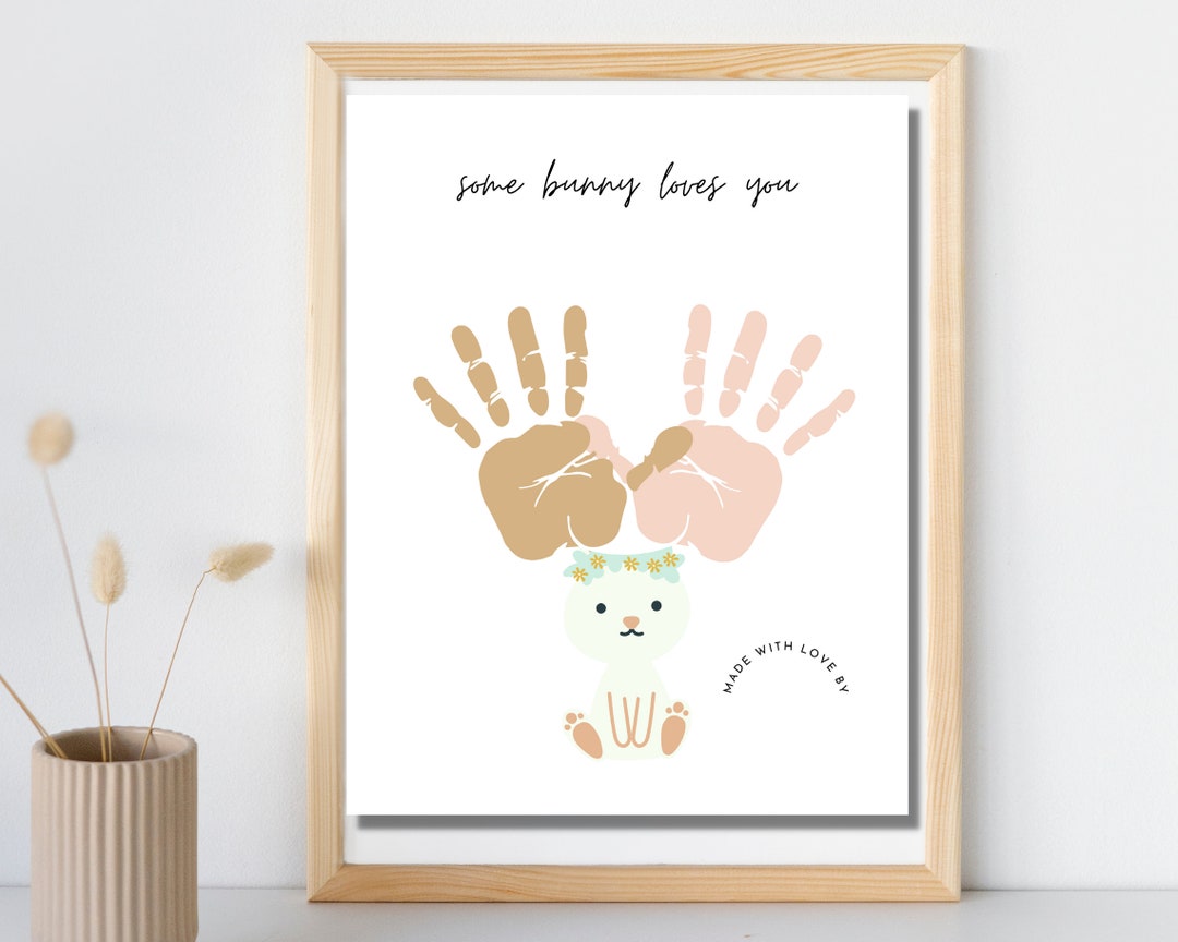 Easter Handprint Art, Printable Gift, Digital Print, Baby Toddler Kid ...